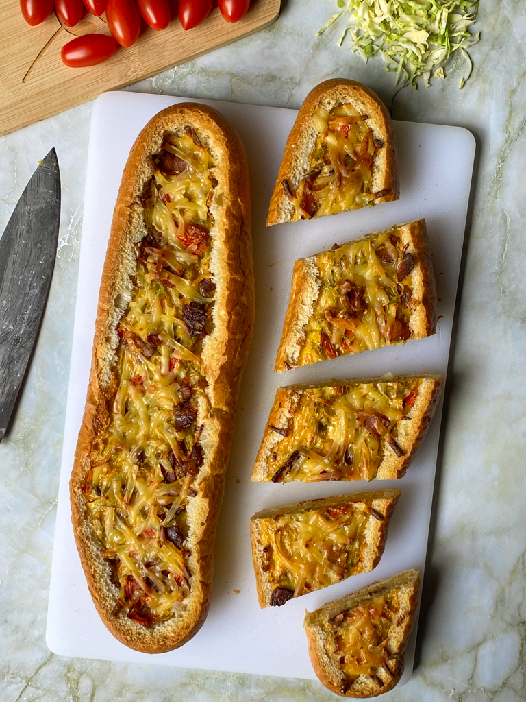 Egg Boats with Bacon and Brussels Sprouts - Happy Stirring